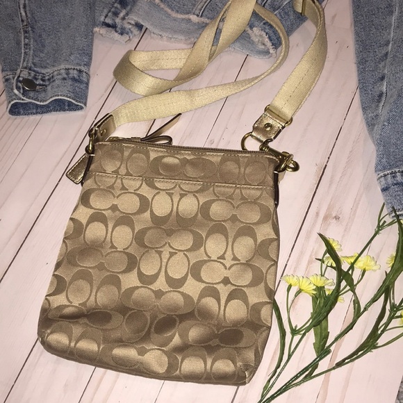 Coach | Bags | Coach Gold Crossbody Purse | Poshmark